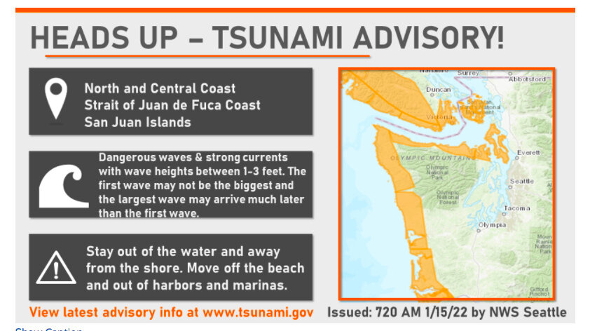 Update from National Weather Service on Tsunami advisory - Mukilteo Beacon