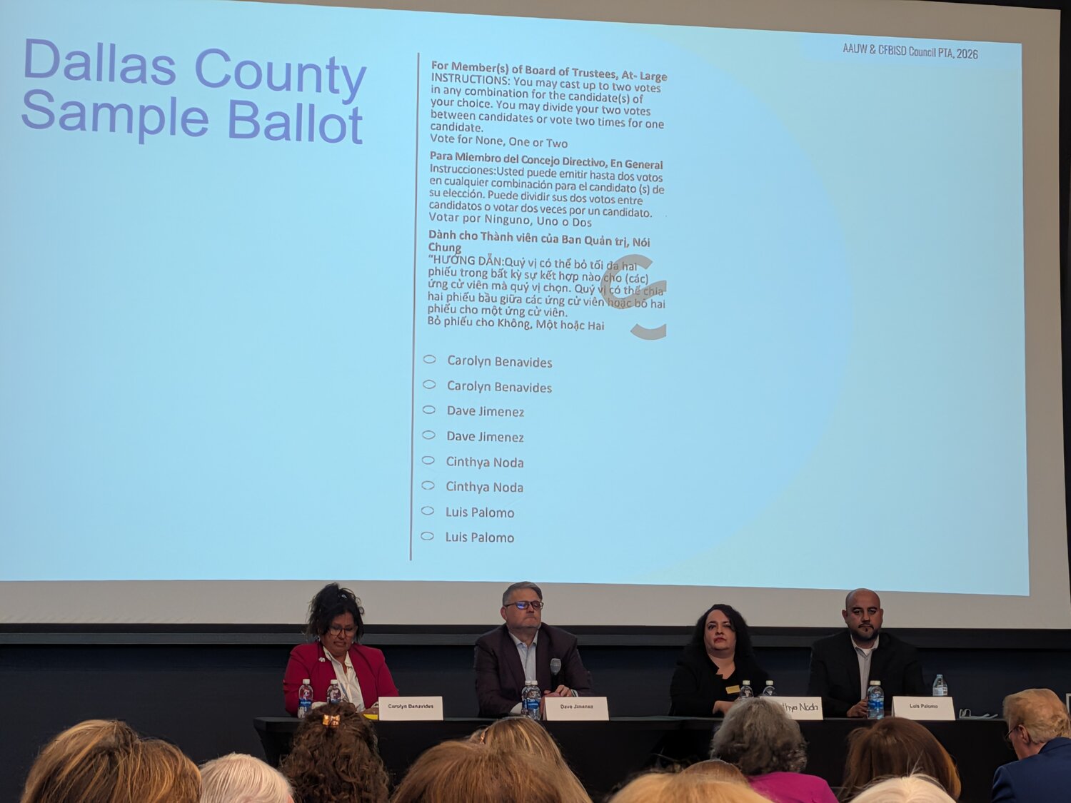 CFBISD trustee candidates face questions at PTA-hosted forum - Branch ...