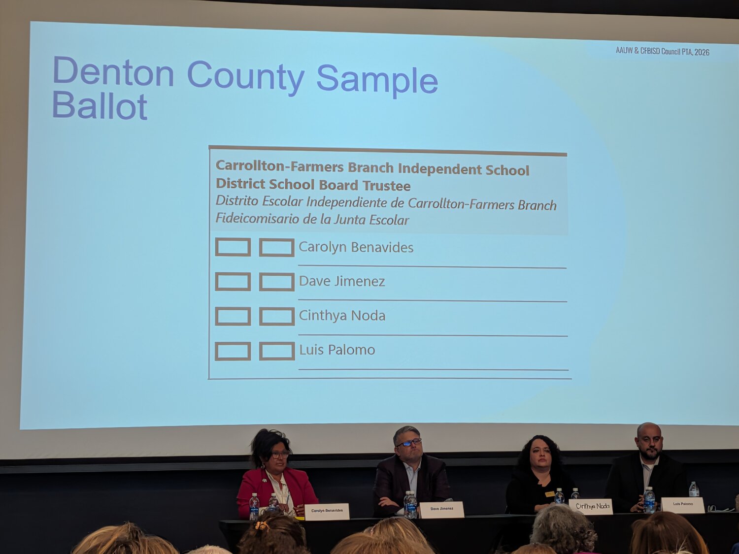 CFBISD trustee candidates face questions at PTA-hosted forum - Branch ...
