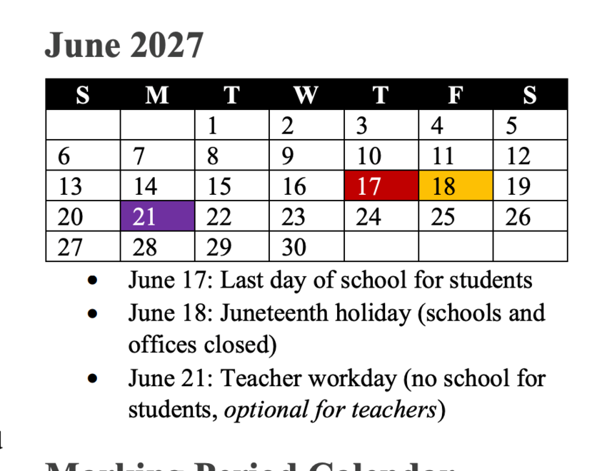 Prince William Schools Releases 2026-27 School Calendar - Bristow Beat