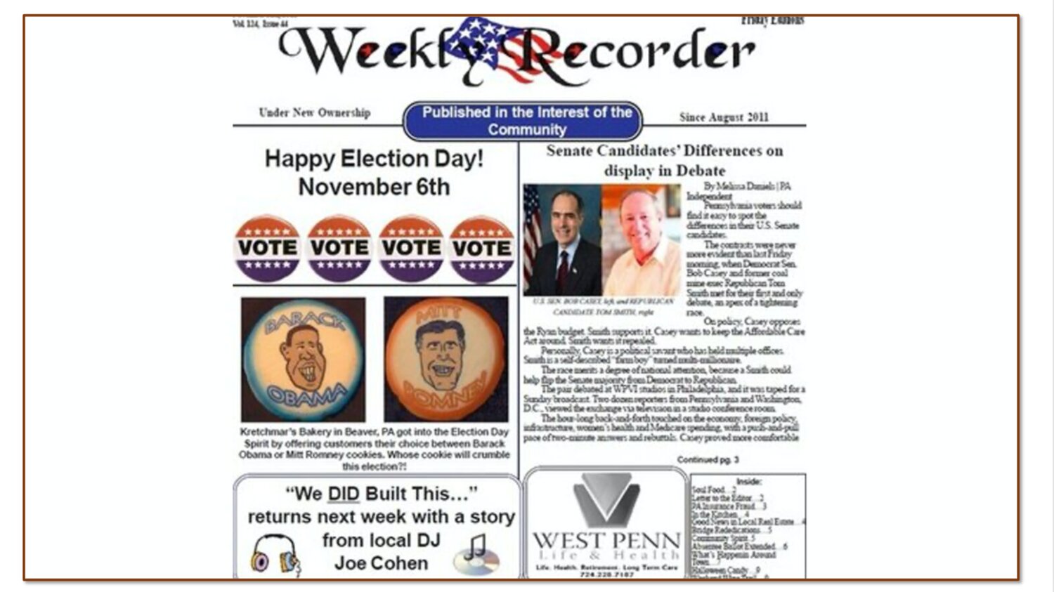 A 135-year-old newspaper is resurrected in southwestern Pennsylvania ...