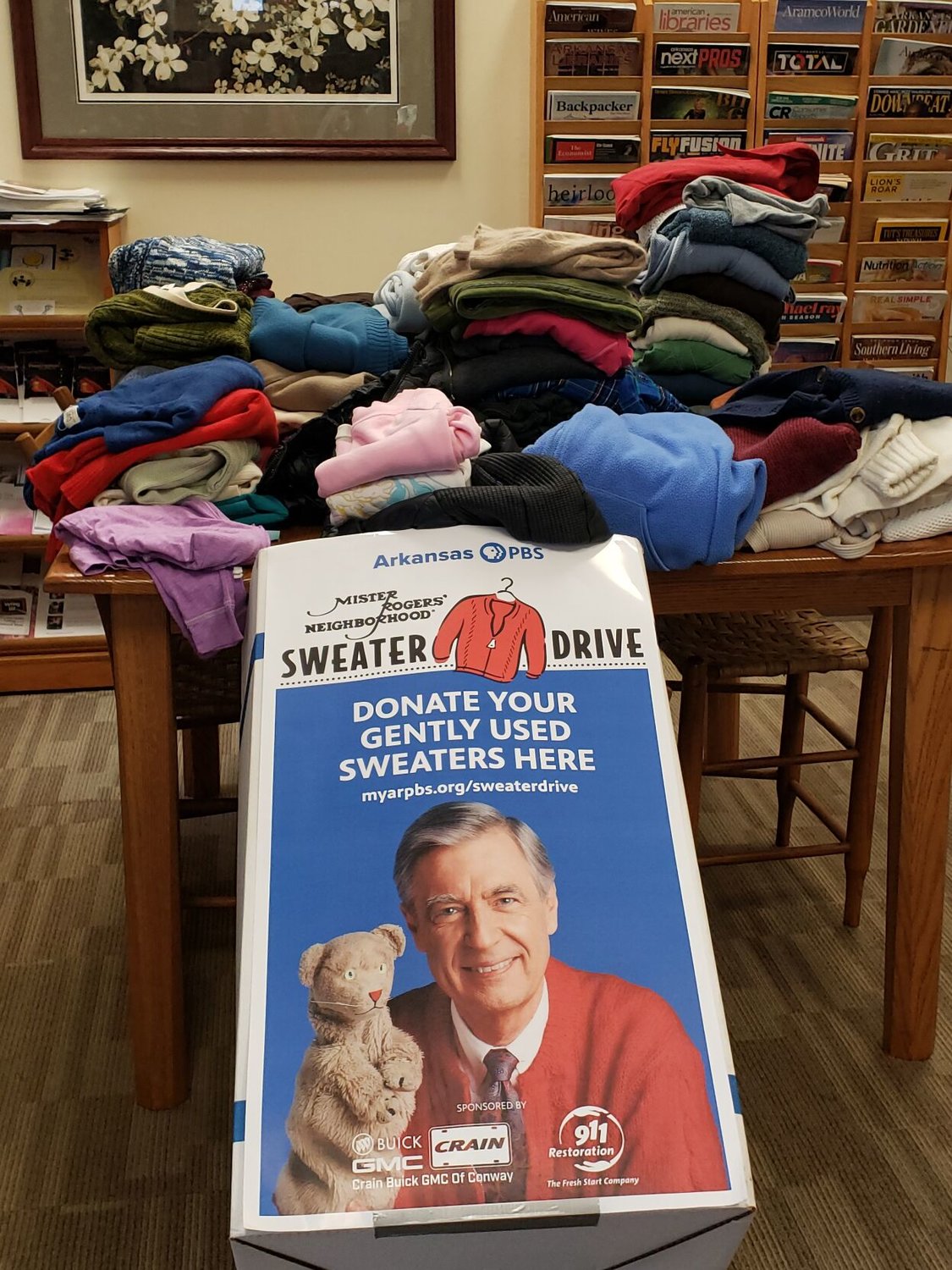 Arkansas PBS, libraries, collect more than 2,500 sweaters in Mister ...