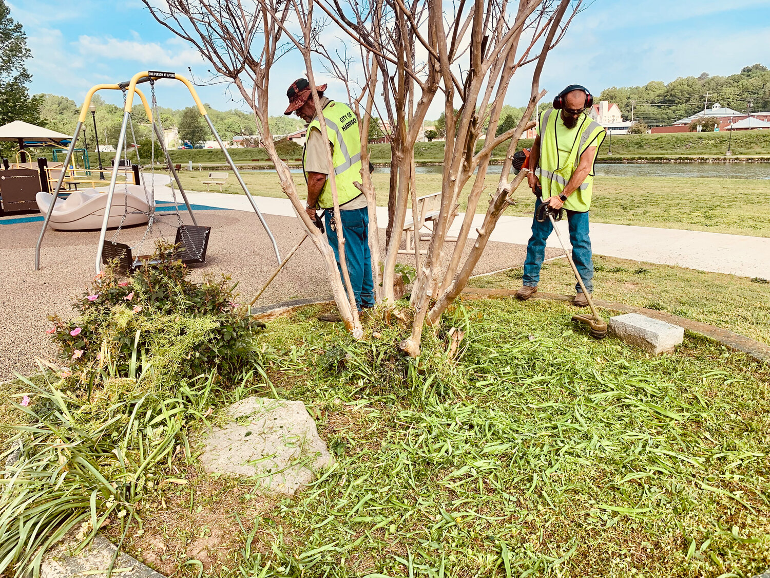 Cutting Back Weeds - Harrison Daily