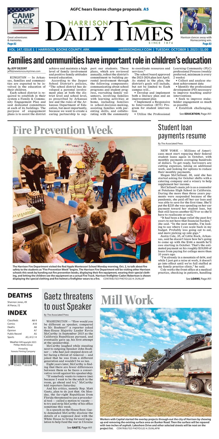 Tuesday, October 3, 2023 - Harrison Daily