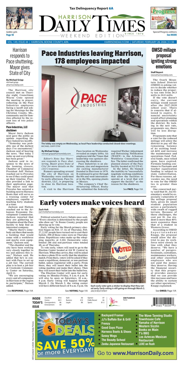 Saturday, February 28, 2026 - Harrison Daily
