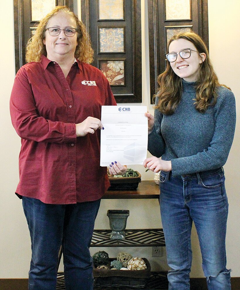 Lanter Named CNB’s Student Of The Month | The Journal-News