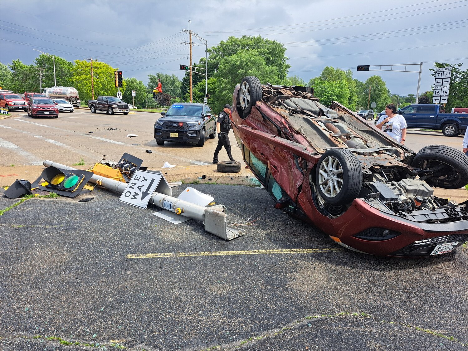 Two vehicle accident at Wisconsin and Water street - Monroe County Herald