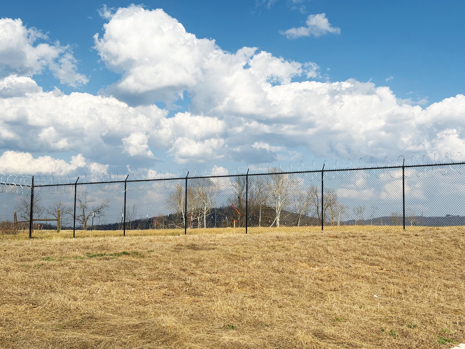 Road and fence for new jail built on Thompson family existing easement ...