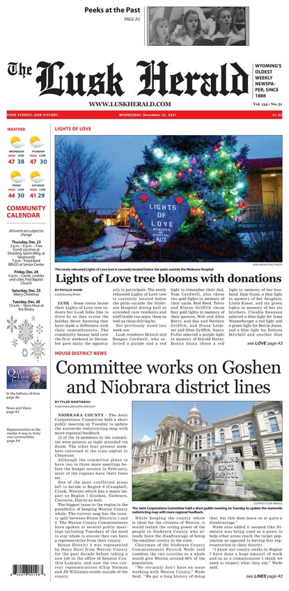 Lusk Herald - Wednesday, December 22, 2021 - Lusk Herald