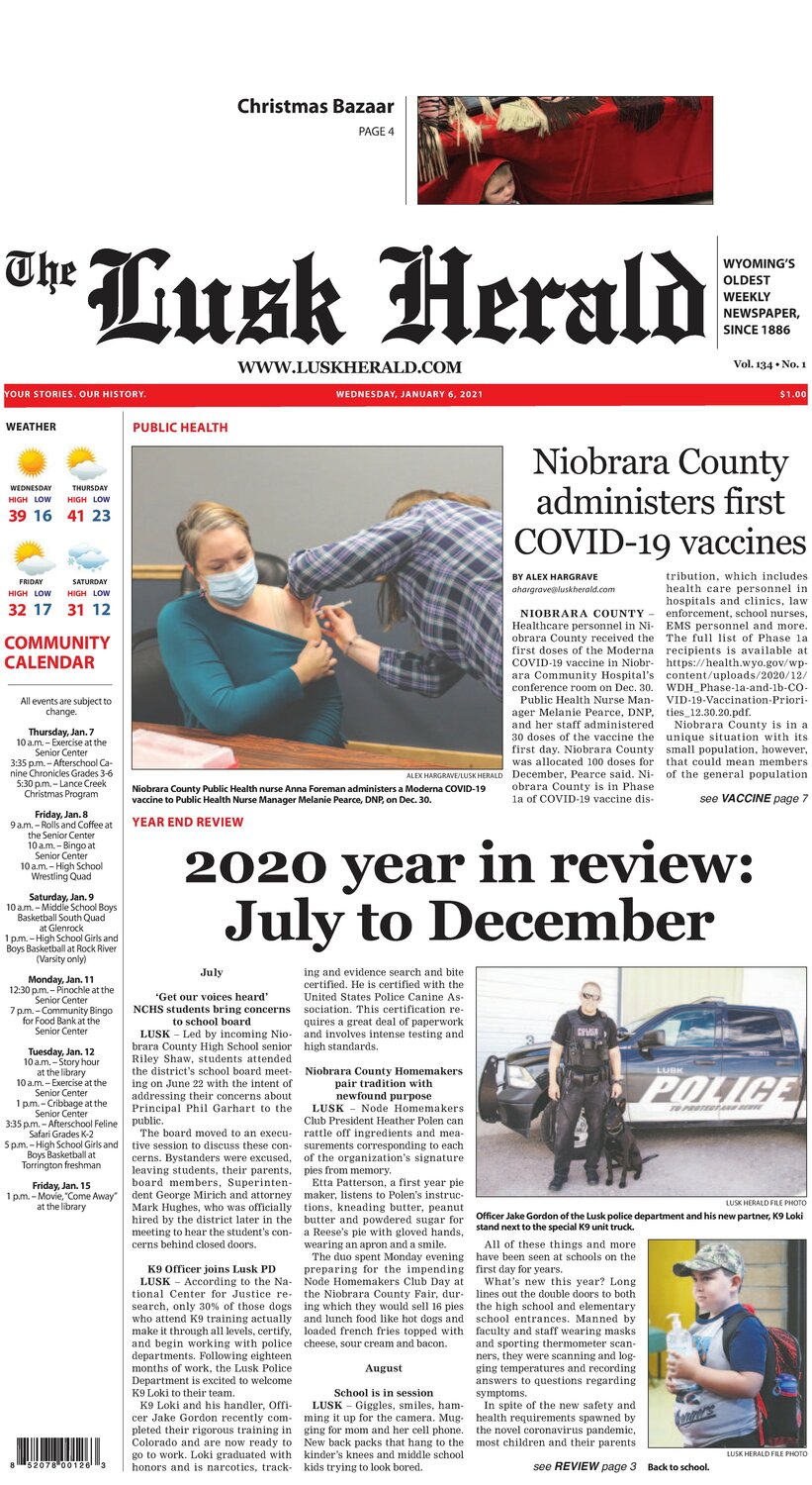 Lusk Herald - Wednesday, January 6, 2021 - Lusk Herald