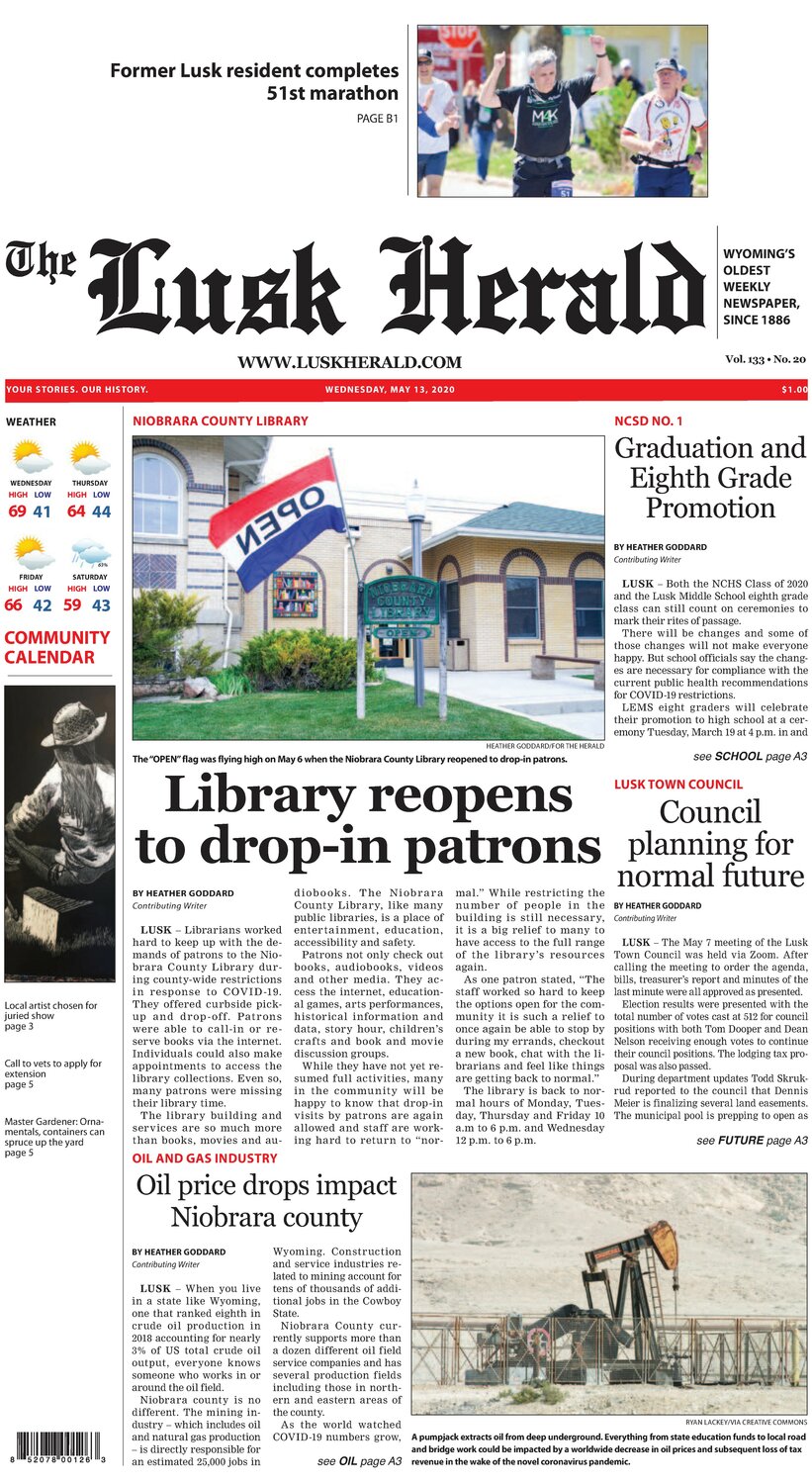 Lusk Herald - Wednesday, May 13, 2020 - Lusk Herald