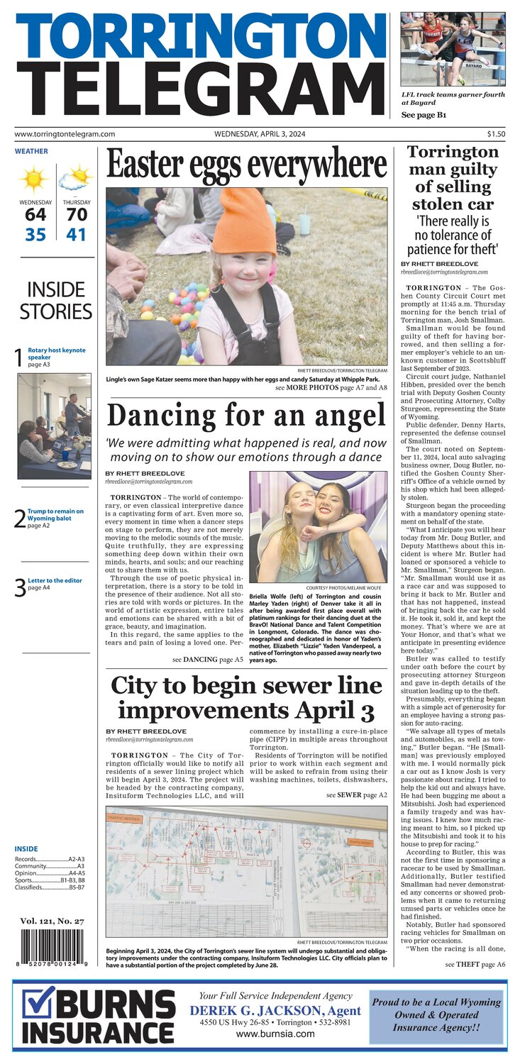 Torrington Telegram - Wednesday, April 3, 2024 - Torrington Telegram