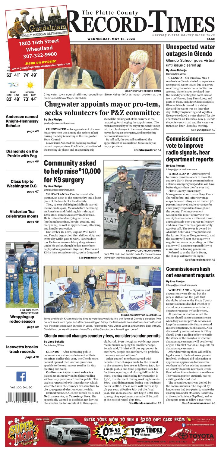 Platte County Record Times Wednesday May 15 2024 Platte County