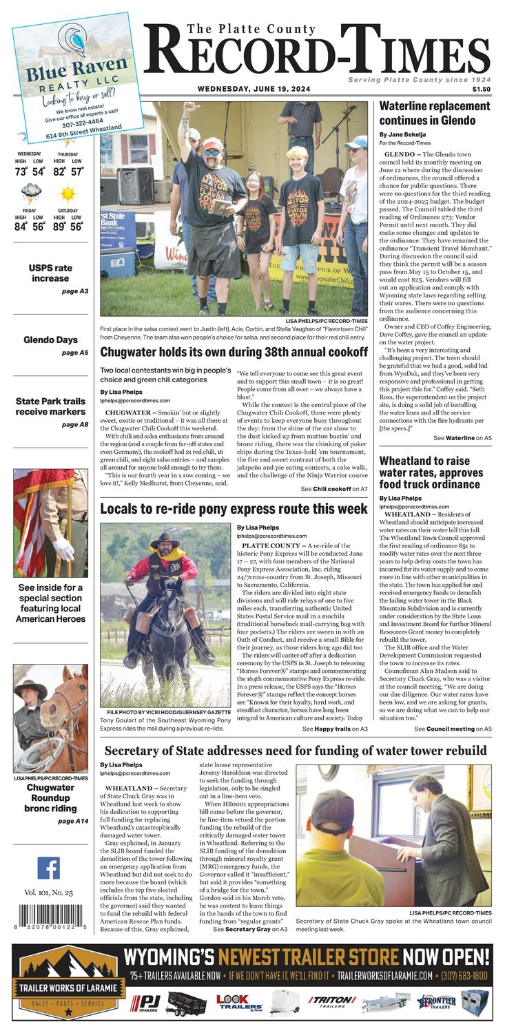 Platte County Record Times Wednesday June 19 2024 Platte County