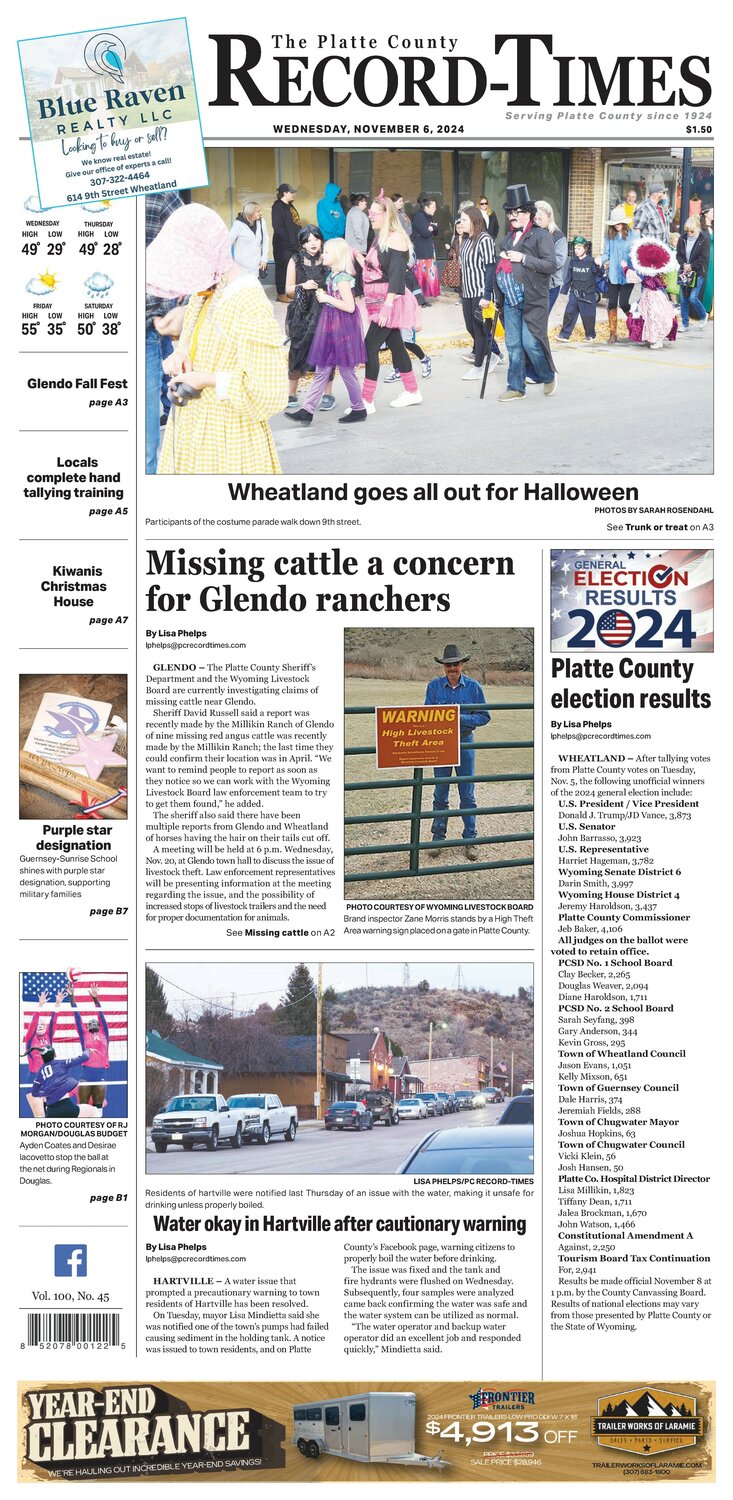 Platte County Record Times Wednesday November 6 2024 Platte