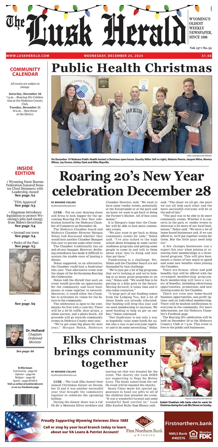 Lusk Herald - Wednesday, December 25, 2024 - Lusk Herald