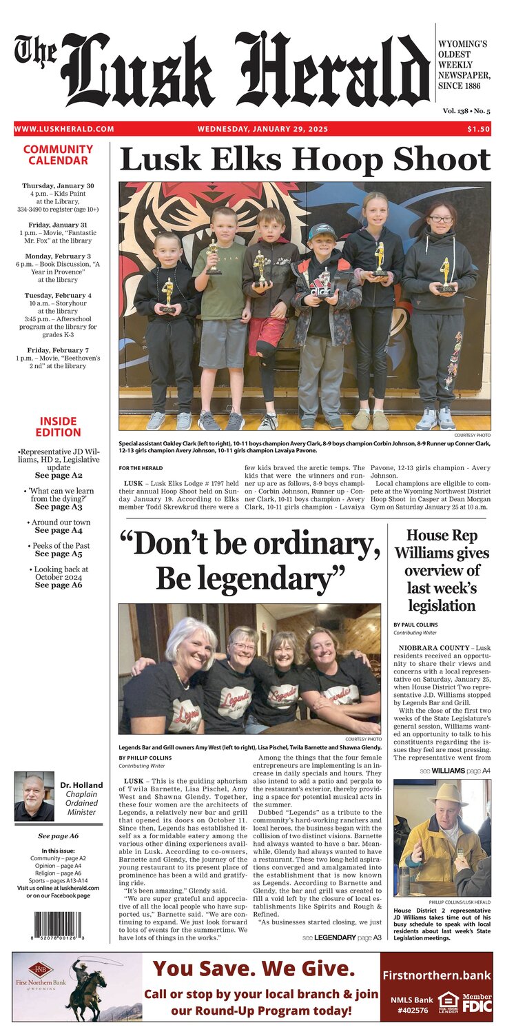 Lusk Herald - Wednesday, January 29, 2025 - Lusk Herald