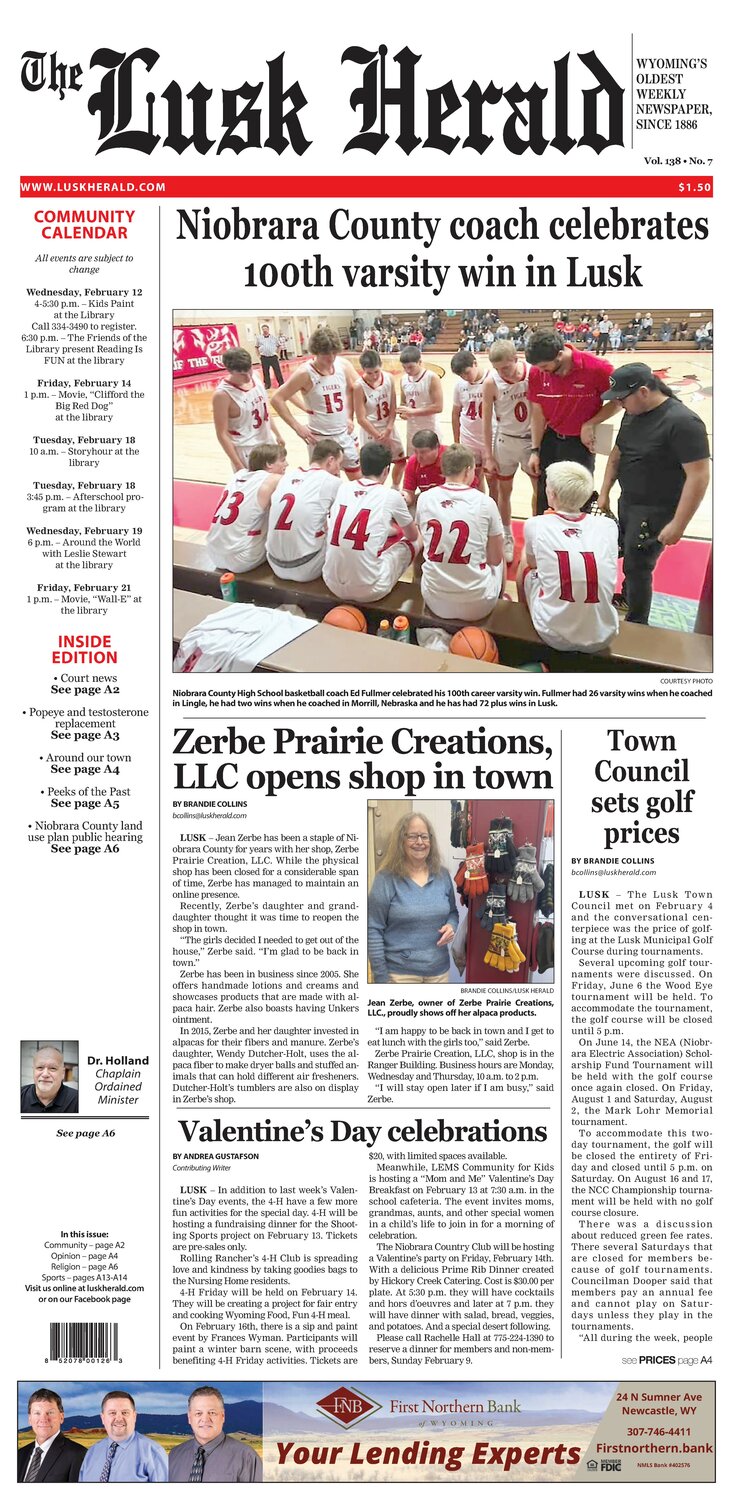 Lusk Herald - Wednesday, February 12, 2025 - Lusk Herald