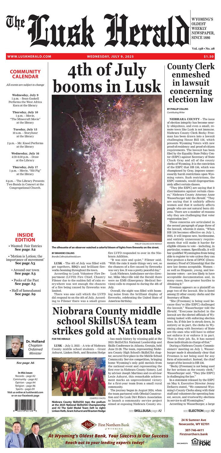 Lusk Herald - Wednesday, July 9, 2025 - Lusk Herald