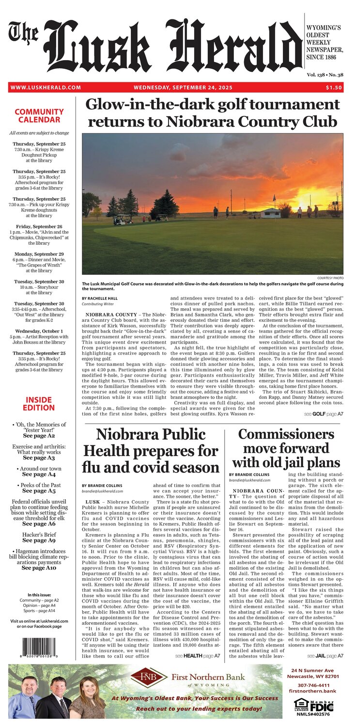 Lusk Herald - Wednesday, September 24, 2025 - Lusk Herald
