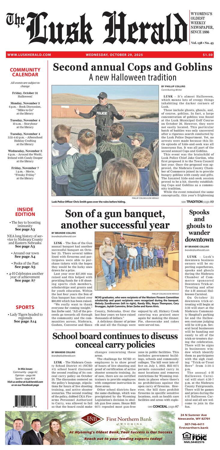 Lusk Herald - Wednesday, October 29, 2025 - Lusk Herald