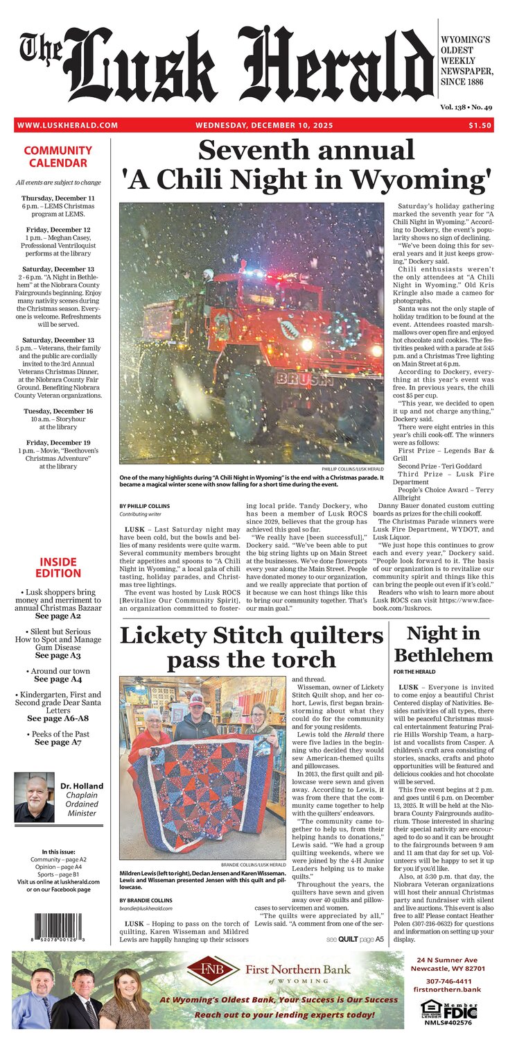 Lusk Herald - Wednesday, December 10, 2025 - Lusk Herald