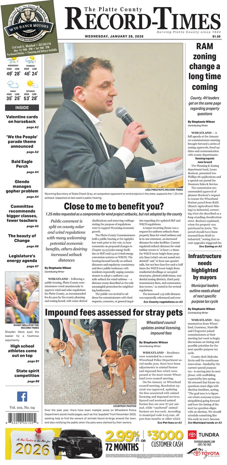 Platte County Record Times - Wednesday, January 28, 2026 - Platte ...