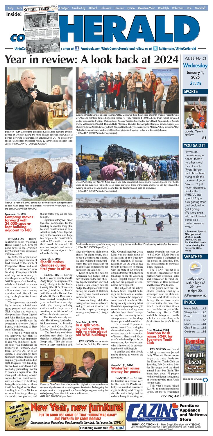 Uinta County Herald, January 1, 2025 - Uinta County Herald