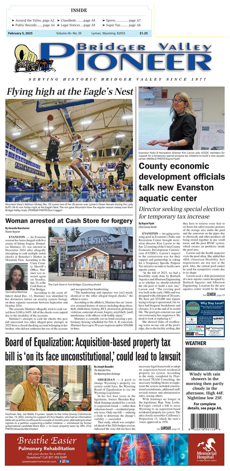Bridger Valley Pioneer, February 5, 2025 - Bridger Valley Pioneer
