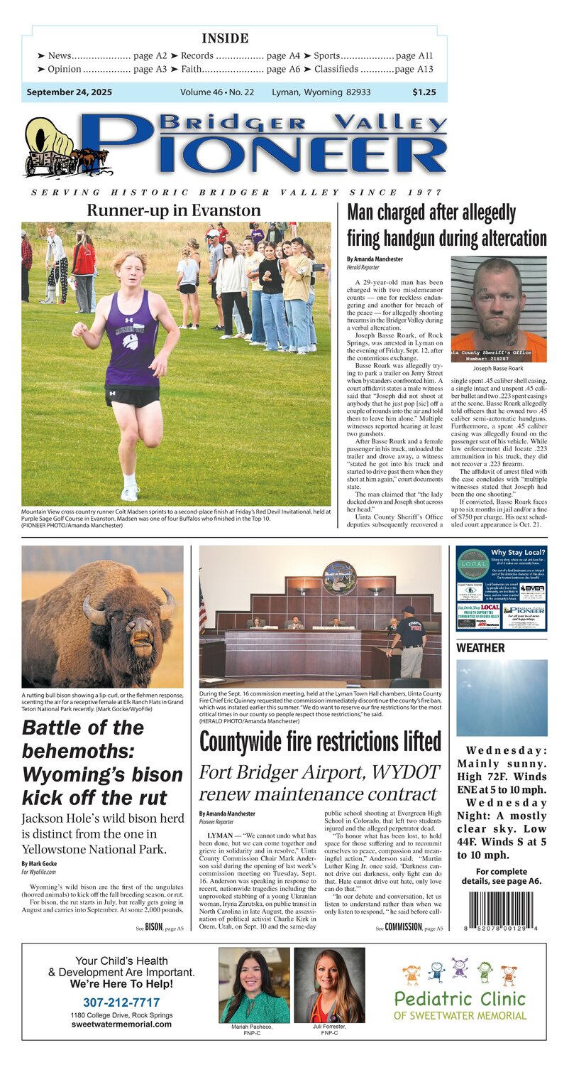 Bridger Valley Pioneer, September 24, 2025 - Bridger Valley Pioneer