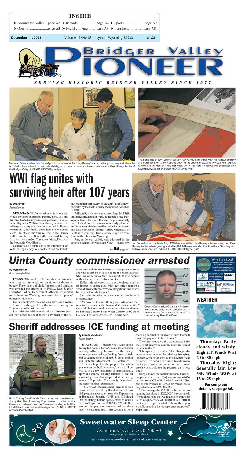 Bridger Valley Pioneer, December 11, 2025 - Bridger Valley Pioneer