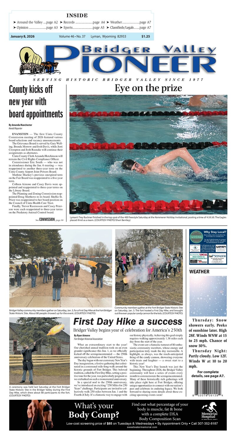 Bridger Valley Pioneer, January 8, 2026 - Bridger Valley Pioneer