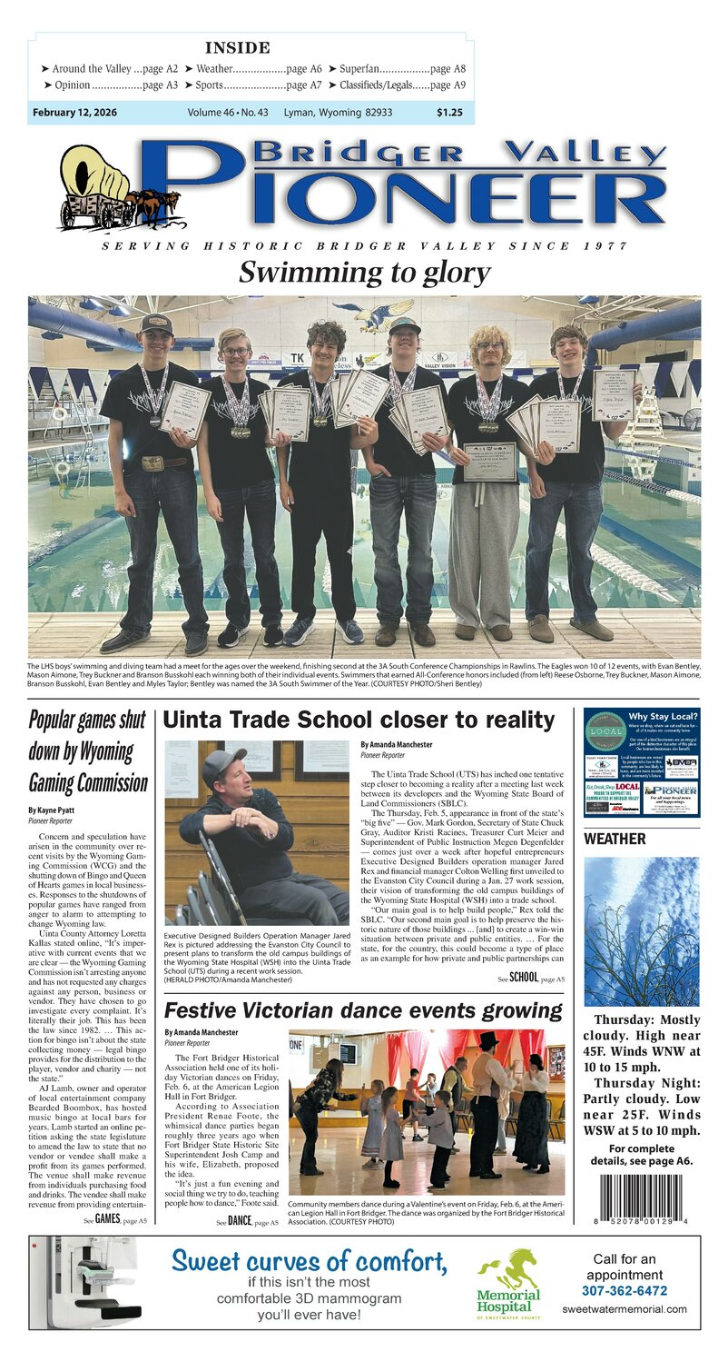 Bridger Valley Pioneer, February 12, 2026 - Bridger Valley Pioneer