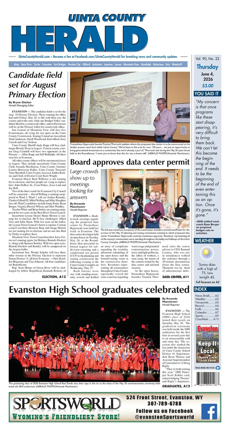 Uinta County Herald, June 4, 2026 - Uinta County Herald
