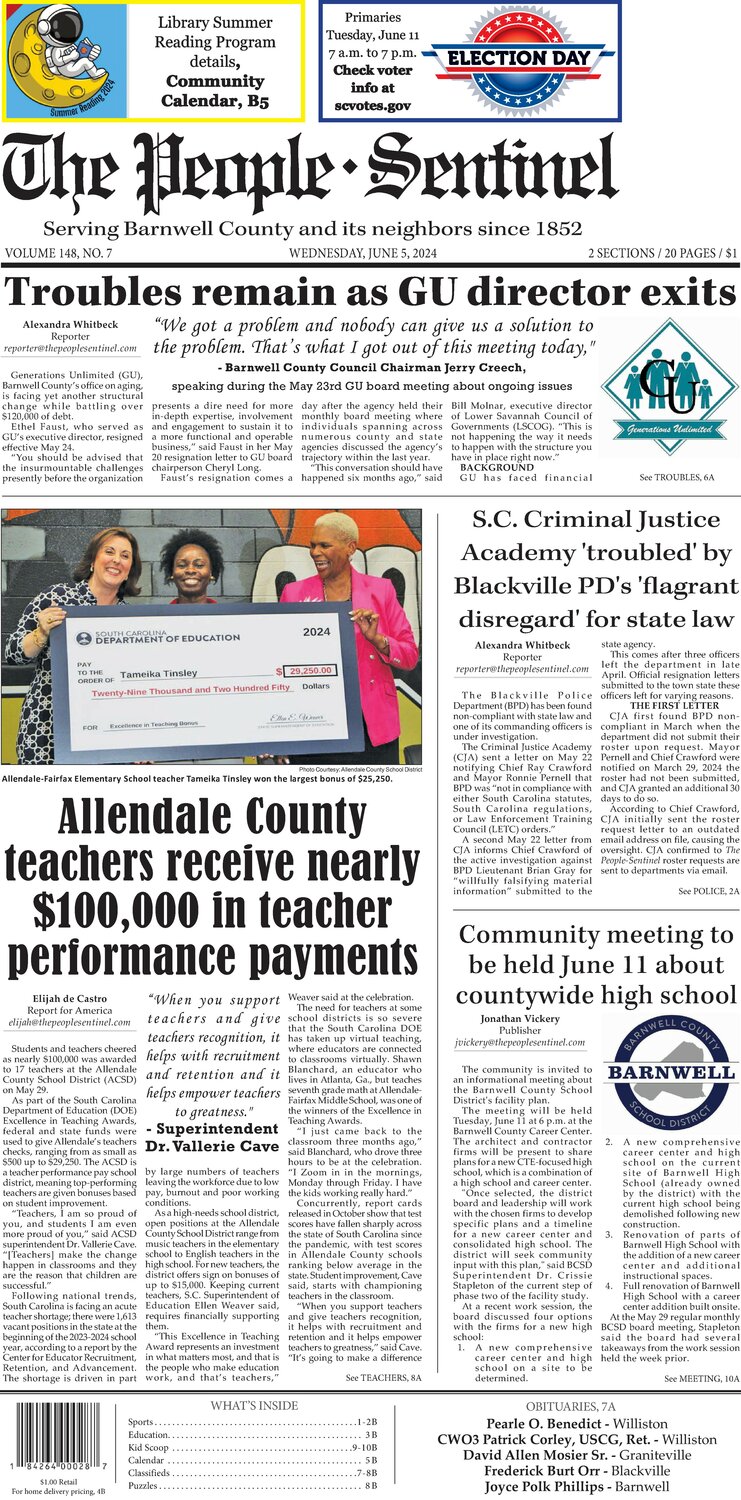 Wednesday, June 5, 2024 - The People Sentinel