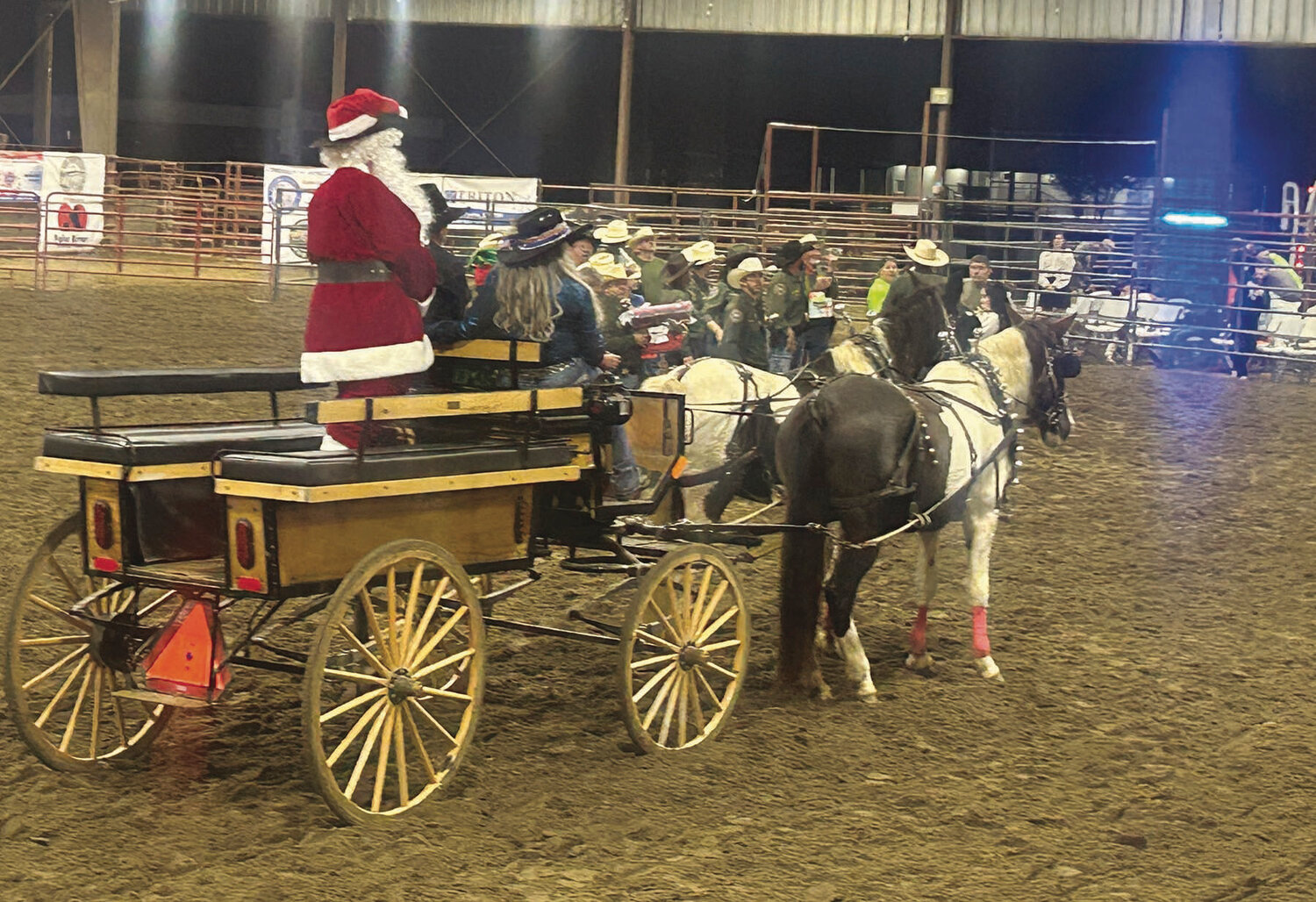 Christmas Rodeo Ropes in Crowd - Pointe Coupee Banner
