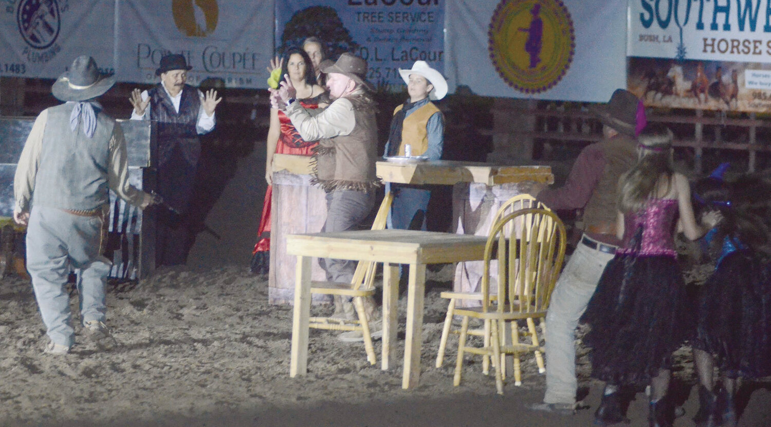 Christmas Rodeo Ropes in Crowd - Pointe Coupee Banner