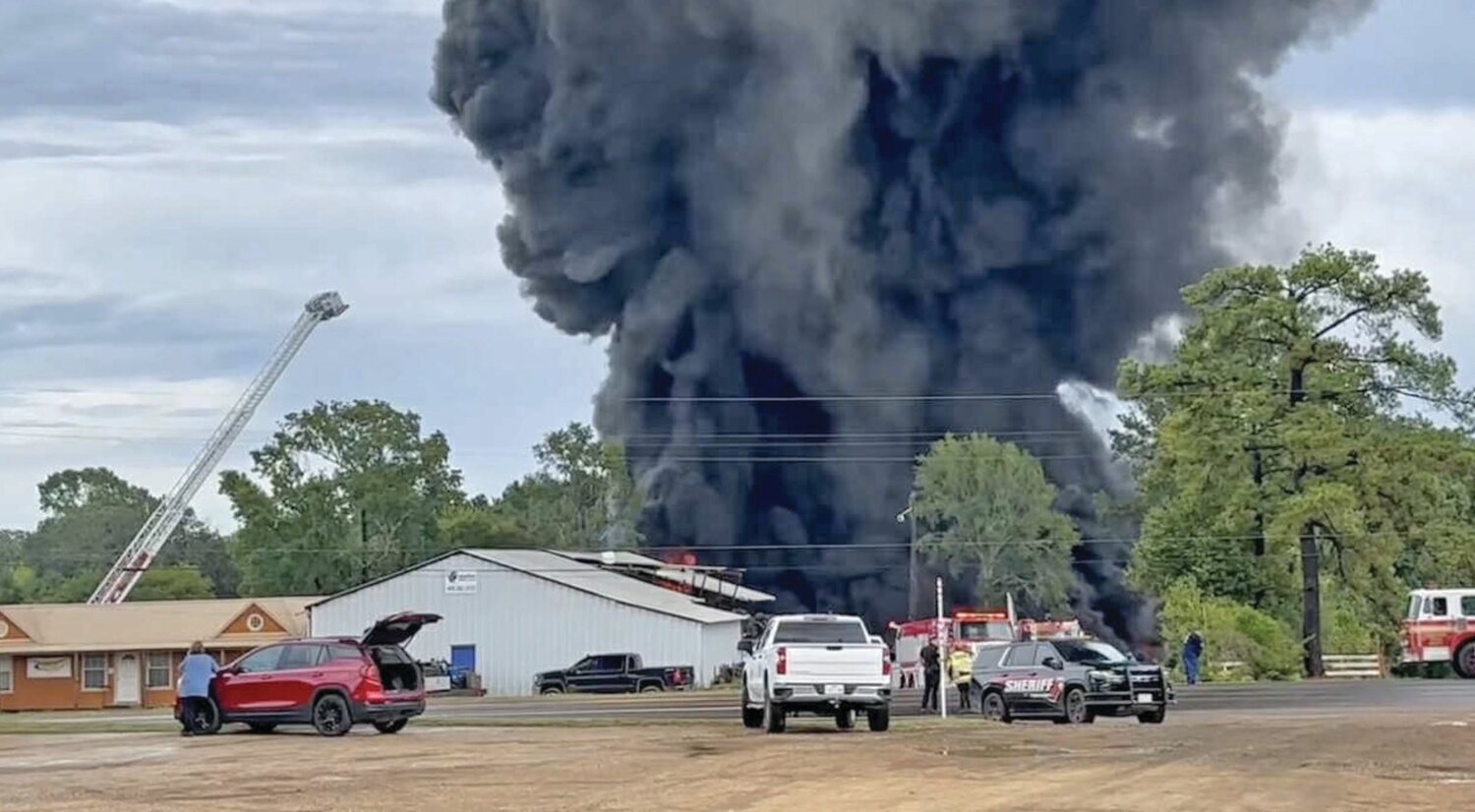 Firefighters battle massive tire fire - East Texas News