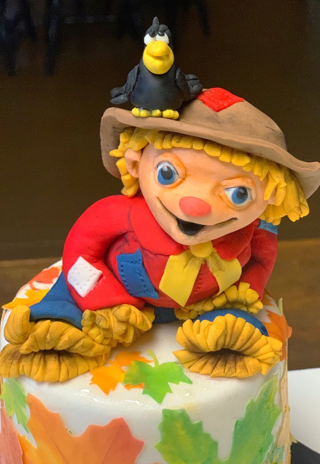 Make this cute scarecrow cake topper out of fondant | The River Reporter