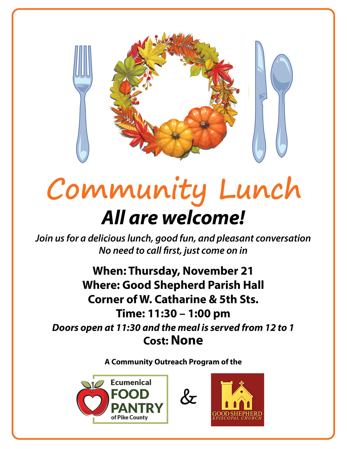 Community lunch at Good Shepherd Parish Hall | The River Reporter