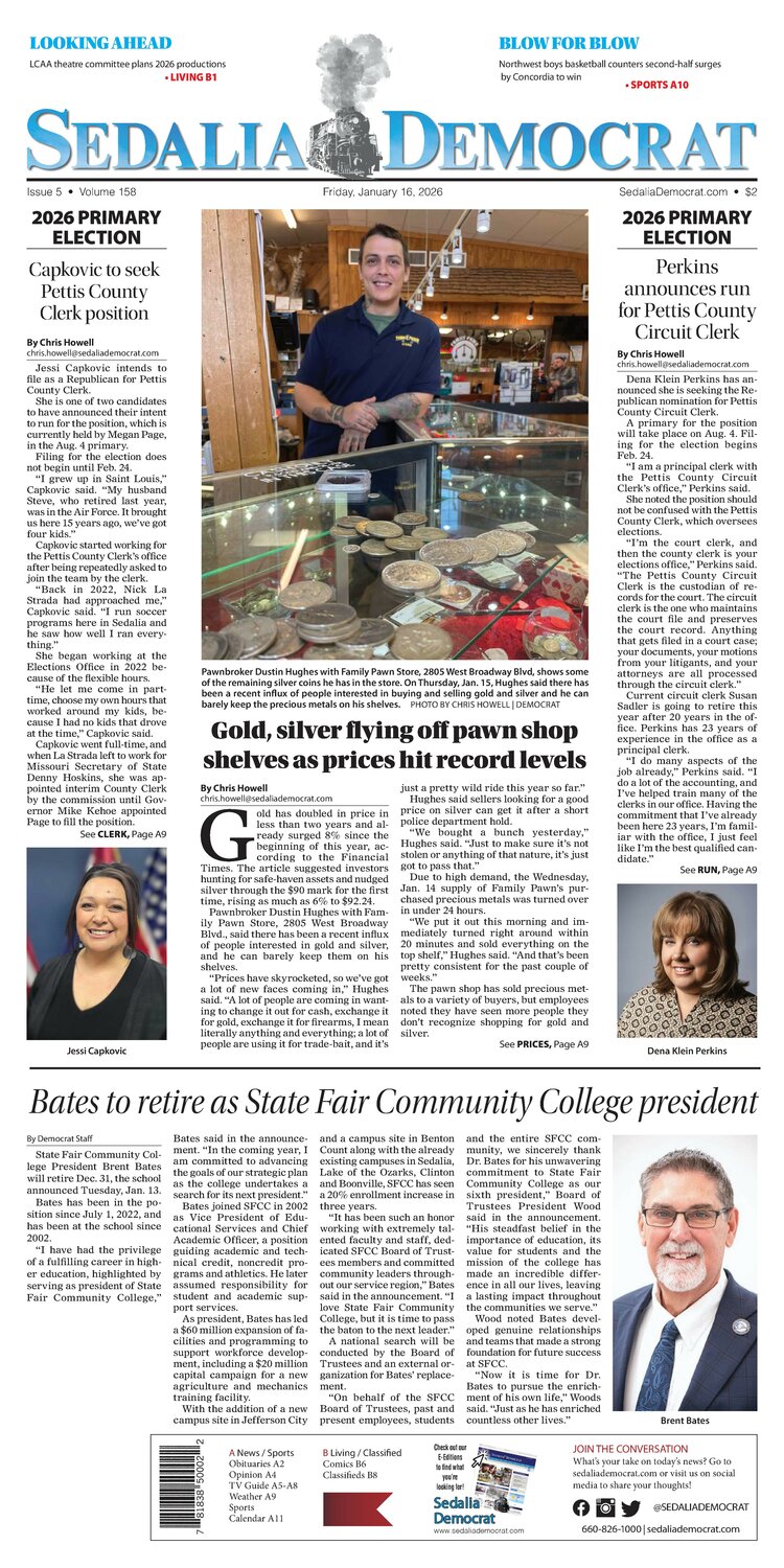 Friday, January 16, 2026 | Sedalia Democrat