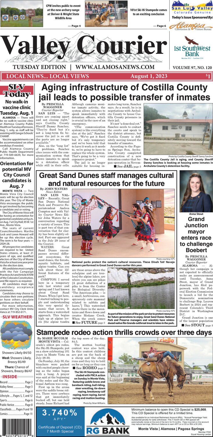 Valley Courier - Tuesday, August 1, 2023 - The Alamosa News