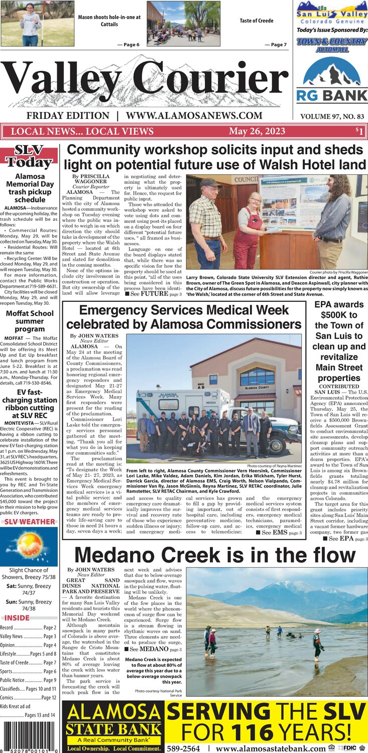 Valley Courier - Friday, May 26, 2023 - The Alamosa News