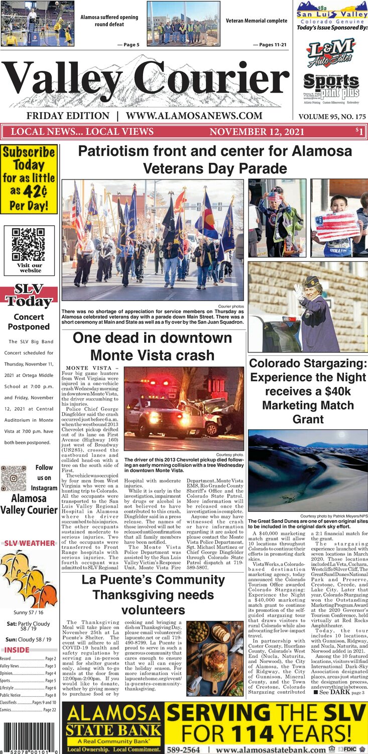 Valley Courier - Friday, November 12, 2021 - The Alamosa News