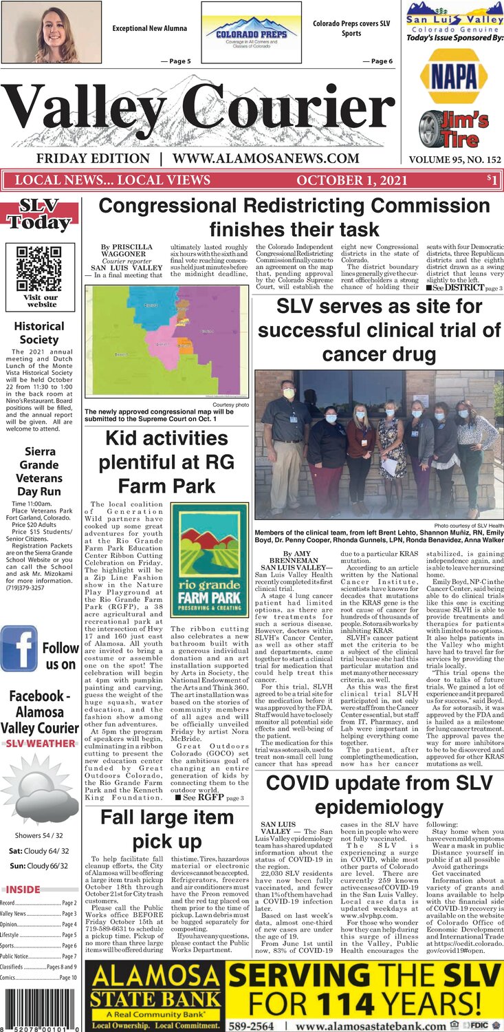 Valley Courier - Friday, October 1, 2021 - The Alamosa News