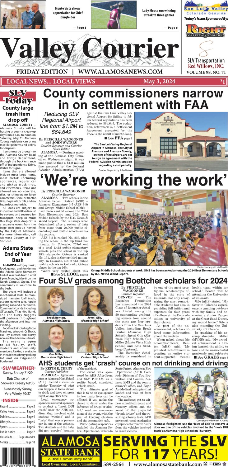 Valley Courier - Friday, May 3, 2024 - The Alamosa News