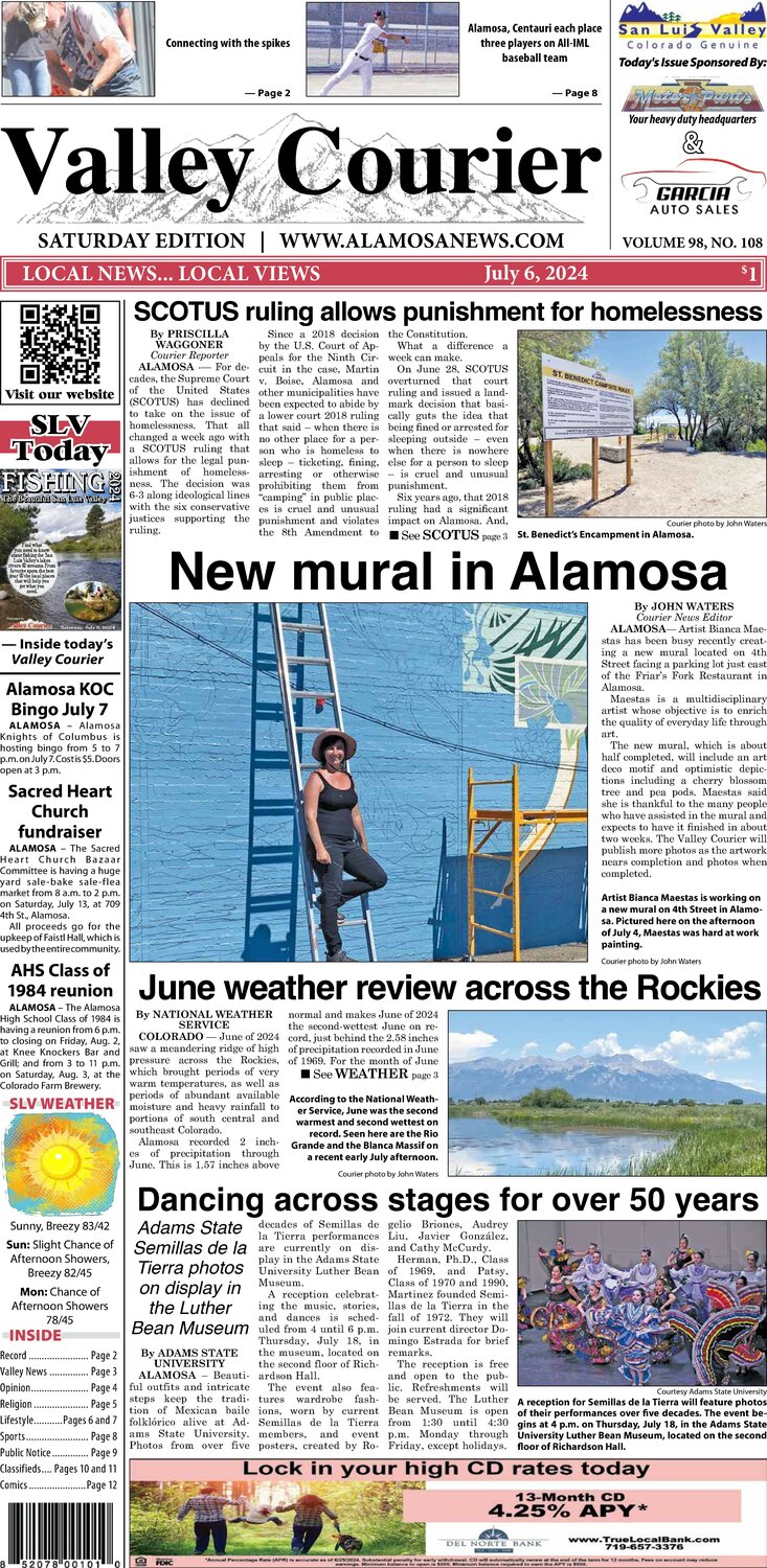 Valley Courier - Saturday, July 6, 2024 - The Alamosa News