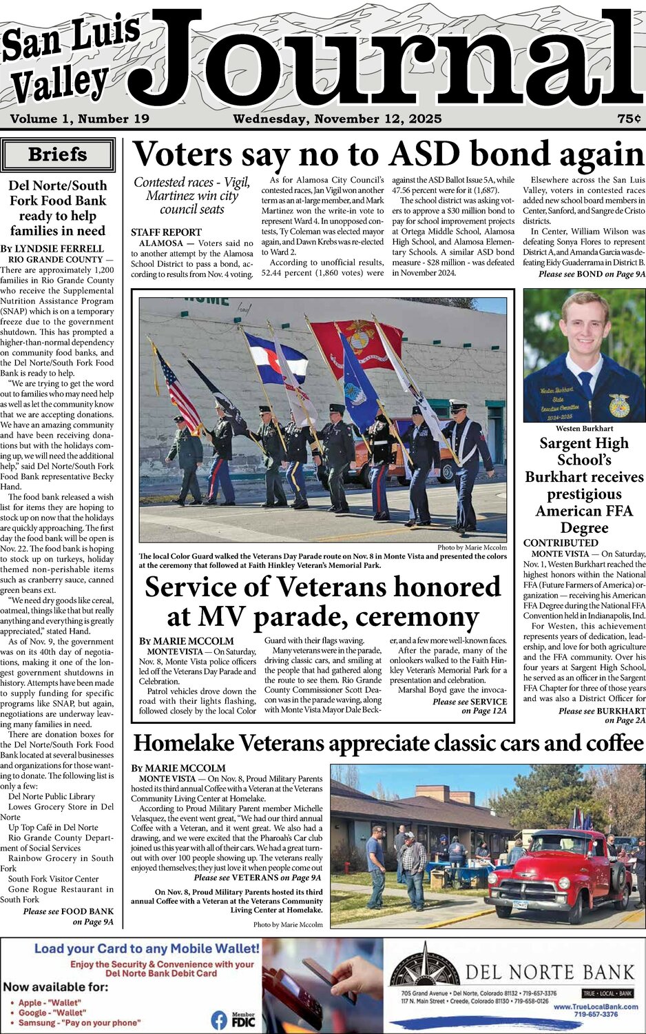 San Luis Valley Journal - South Fork Tines