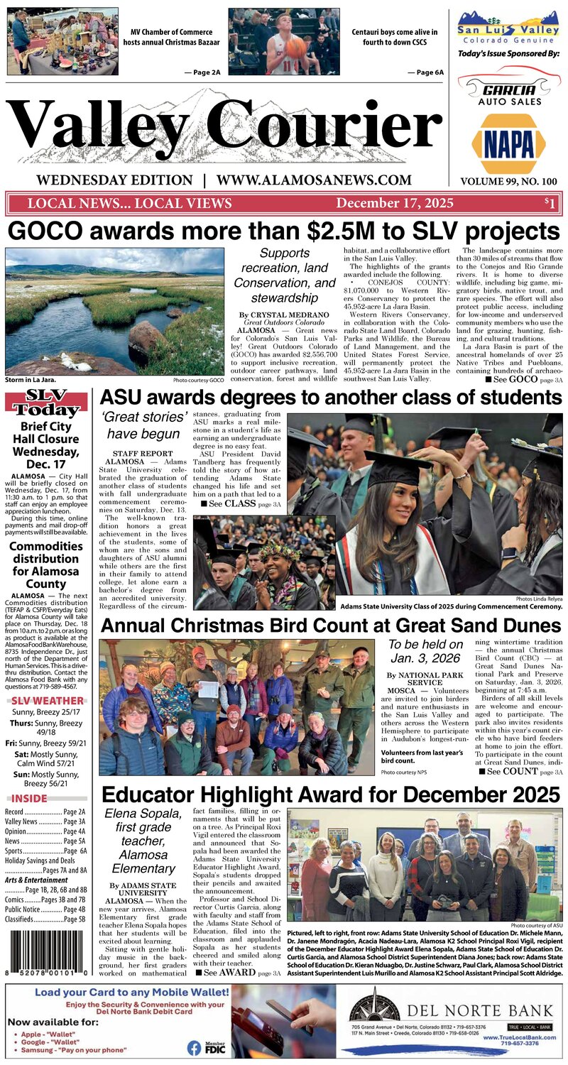 Valley Courier - The Alamosa News
