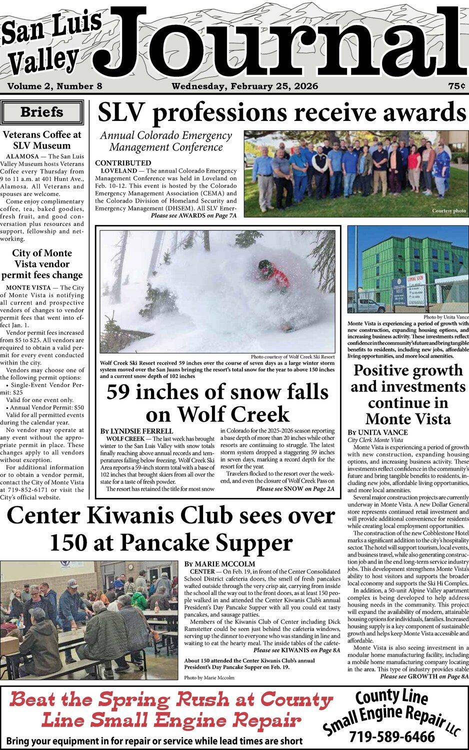 San Luis Valley Journal - South Fork Tines